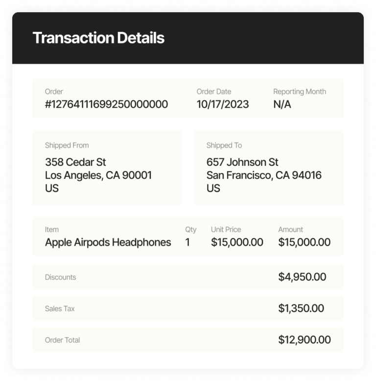 Sales Tax Nexus Analysis Tracking Tool